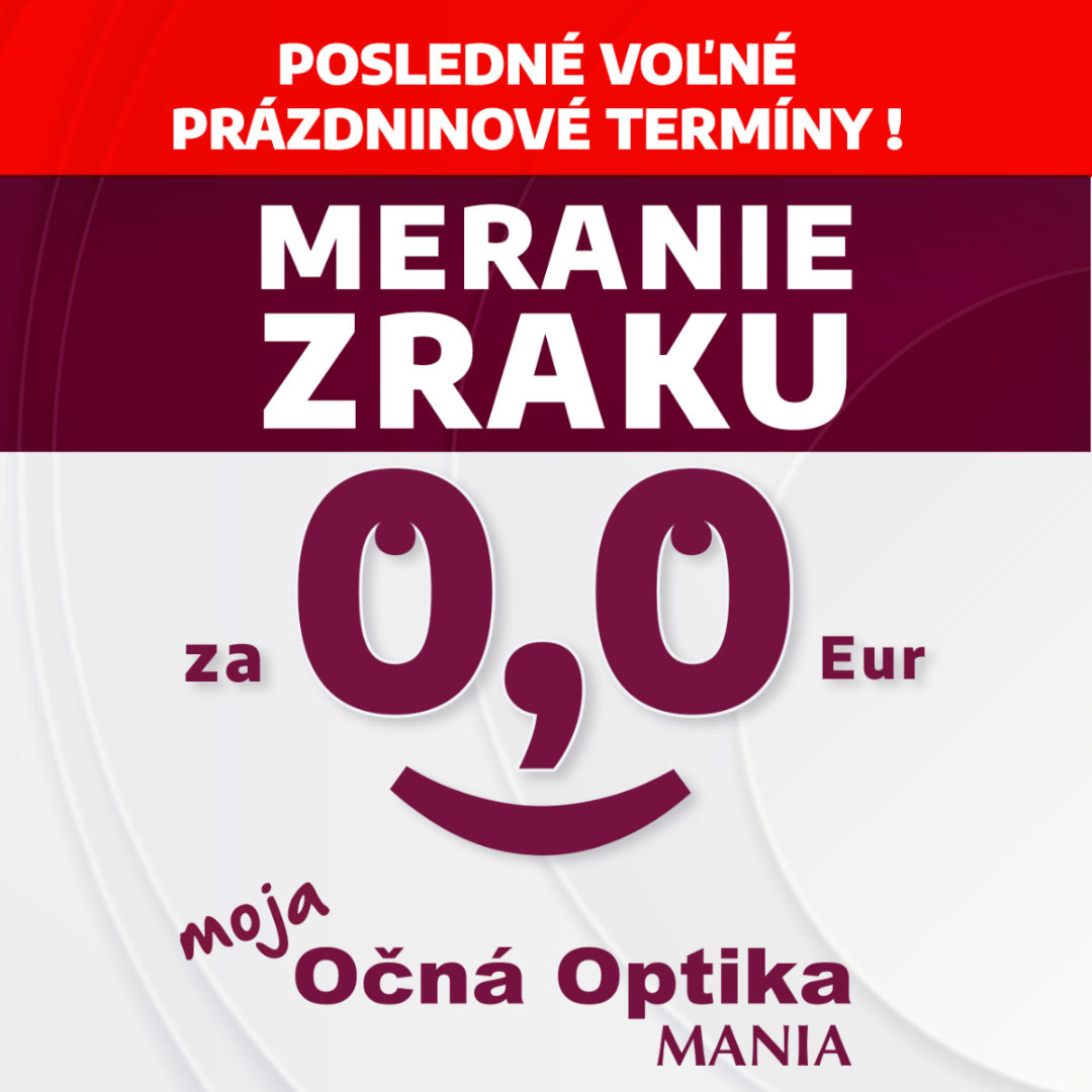 Odborné meranie zraku za 0,0 € - OC Dubeň